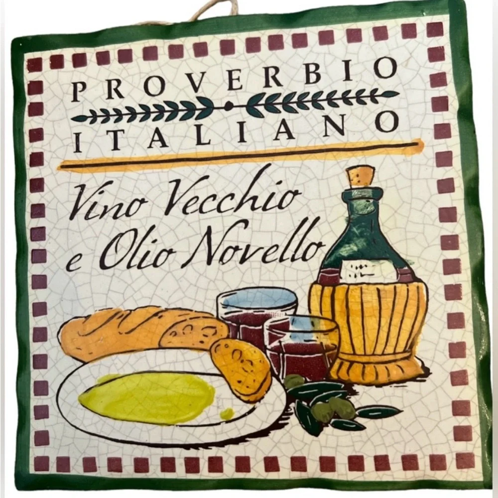 Kitchen | The Cortopassi Family Italian Wall Tile Trivet Decor Set Of ...